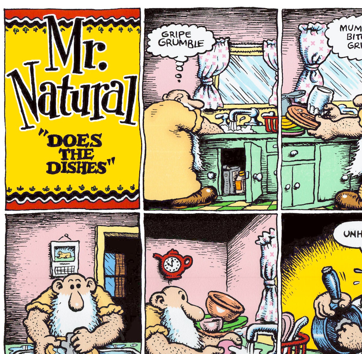Mr Natural Does the Dishes Giclee Print Robert Crumb Rcrumb Authentic ...