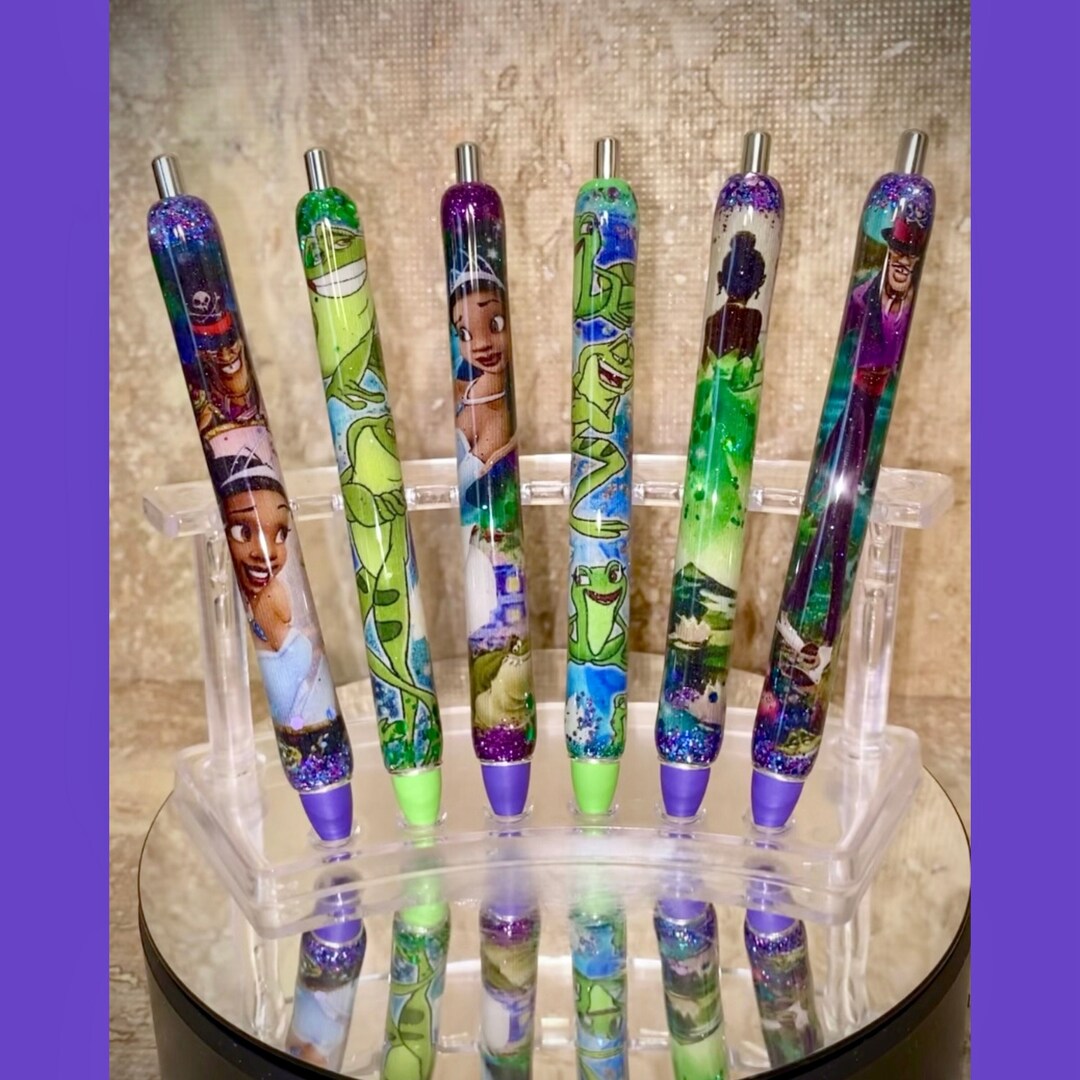 Epoxy Gel Pen ,refillable,made With Fabric, Glitter and Food Safe Epoxy ...