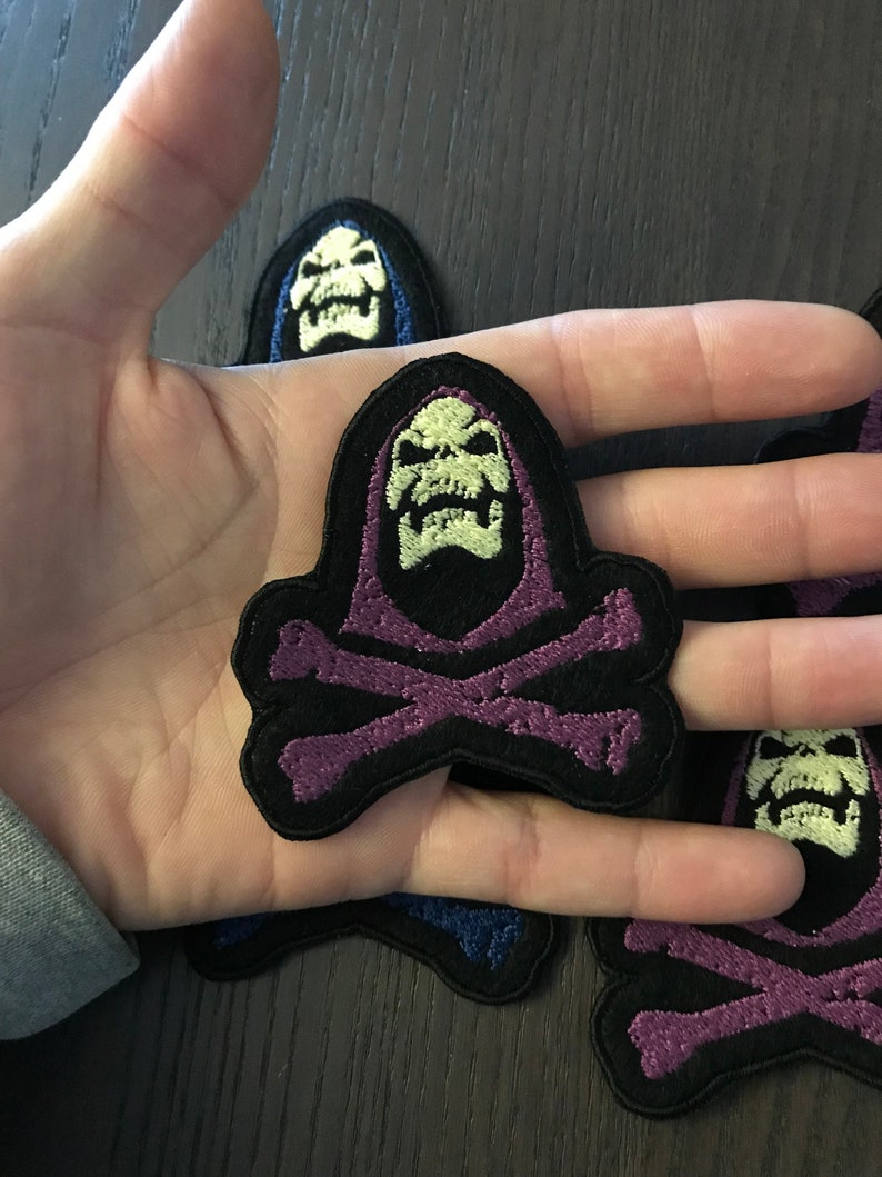 Skeletor Patch Iron on or Sew, Funny Design 90s, - Etsy