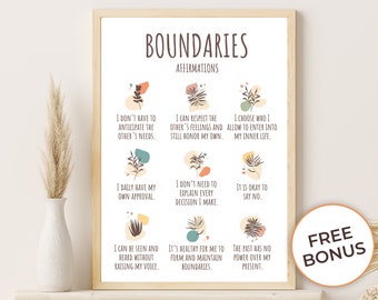 Boundaries Print Psychology Art Therapy Office Decor - Etsy