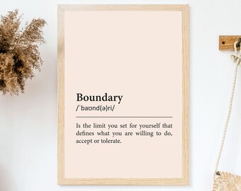 Boundaries Definition Poster - Etsy