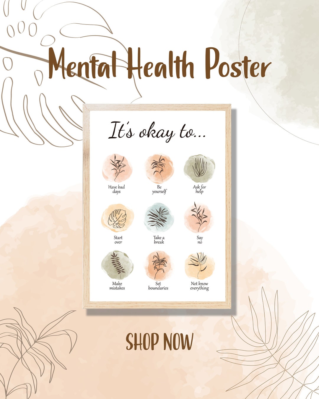 It's Okay to Not Be Okay Poster Mental Health Poster for - Etsy UK