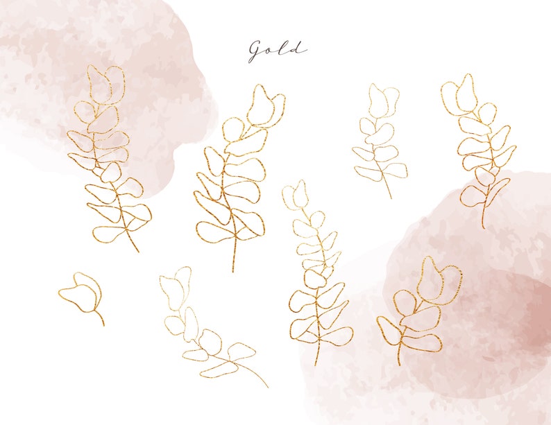 Watercolor Eucalyptus Leaves Clipart Watercolor Splash PNG - Etsy