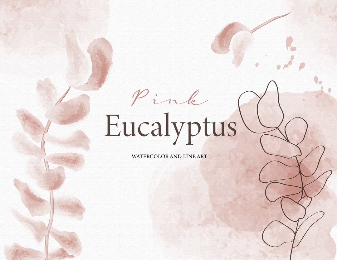 Watercolor Eucalyptus Leaves Clipart Watercolor Splash PNG - Etsy