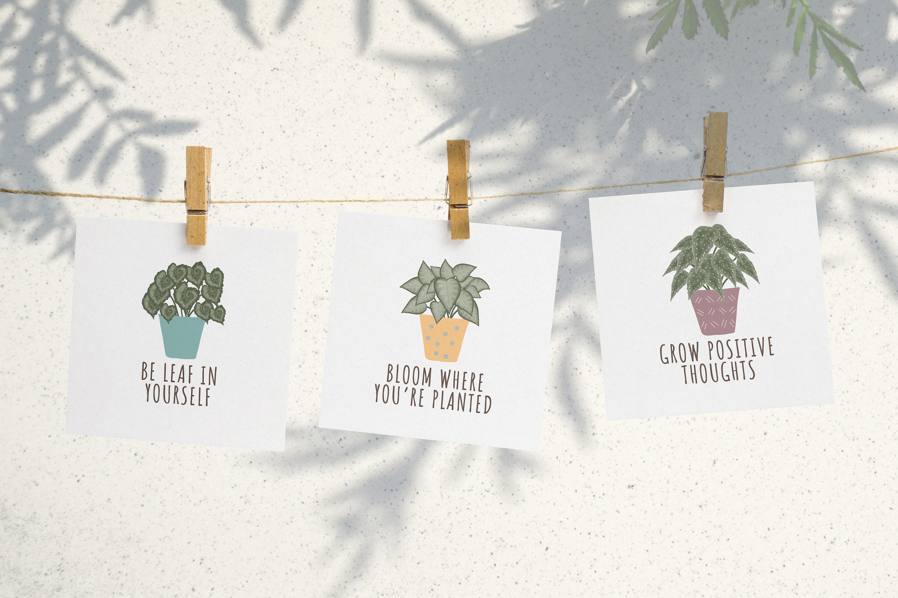 Plant Themed Decor Set Growth Mindset Poster Plant Parent - Etsy