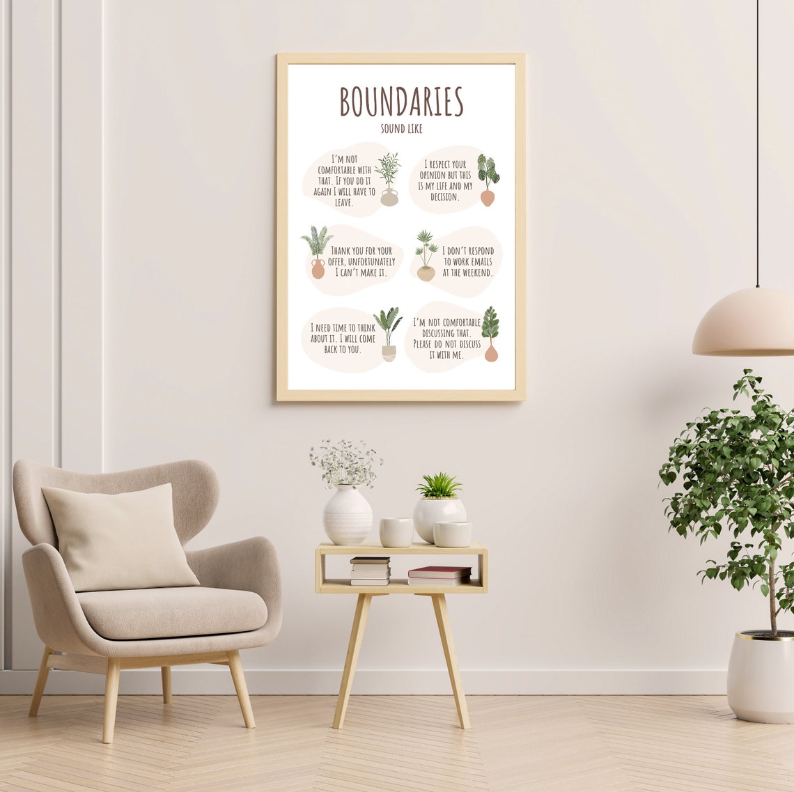 Boundaries Poster Plant Classroom Decor School Counselor - Etsy