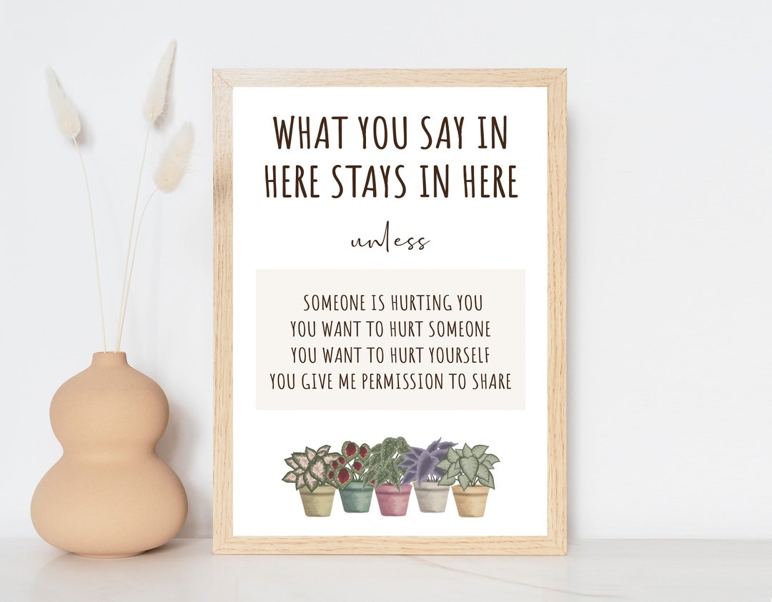 Confidentiality Agreement Poster Therapy Office Decor Social - Etsy