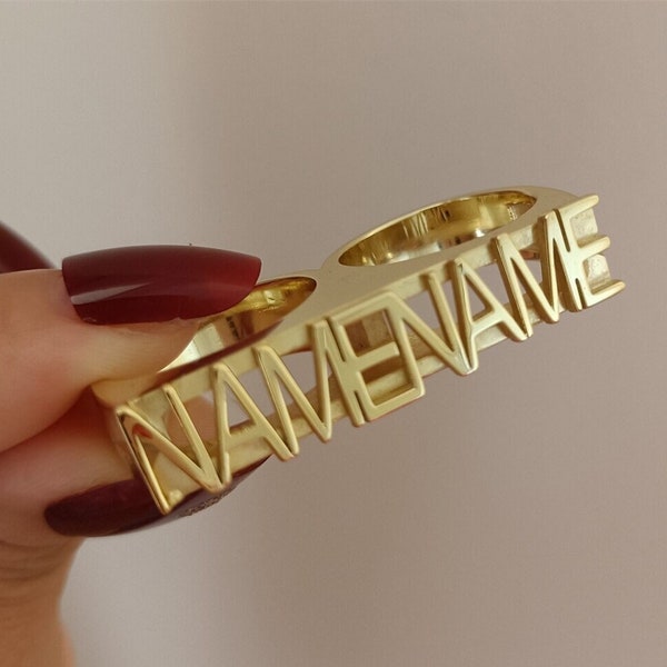 Nameplate Ring - Etsy