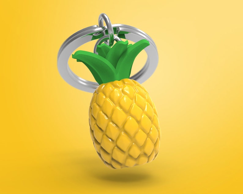 Metalmorphose 3D Pineapple Keychain - Etsy