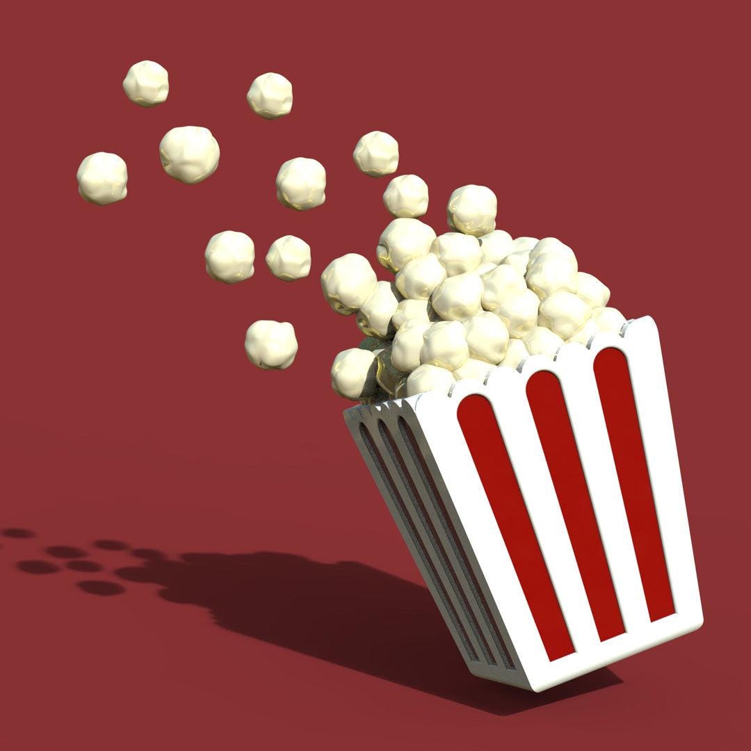 Metalmorphose 3D POPCORN KEYRING - Etsy