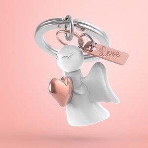 Metalmorphose 3D Love Angel Keychain - Etsy