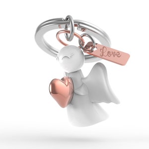 Metalmorphose 3D Love Angel Keychain - Etsy