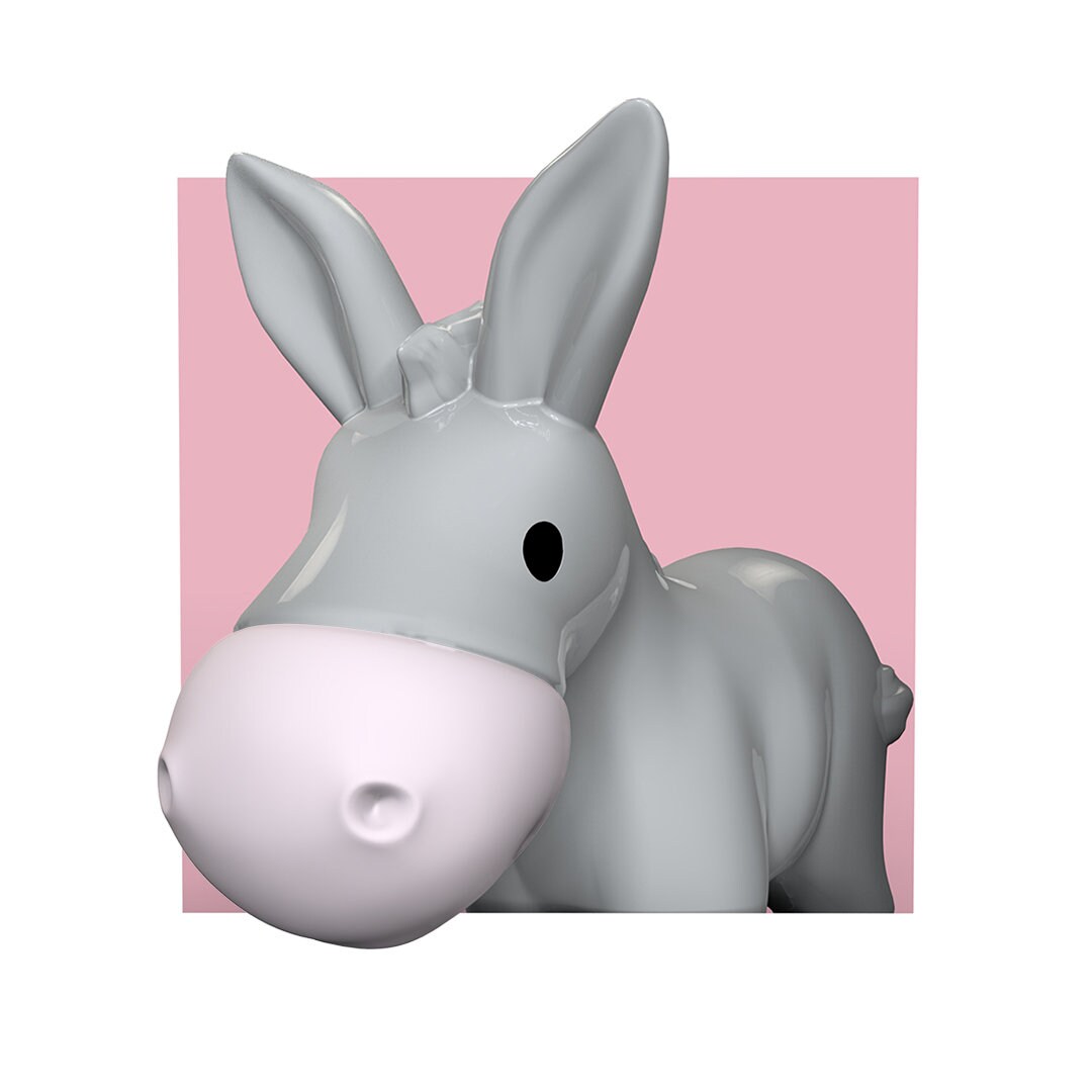 Metalmorphose 3D DONKEY Keychain - Etsy