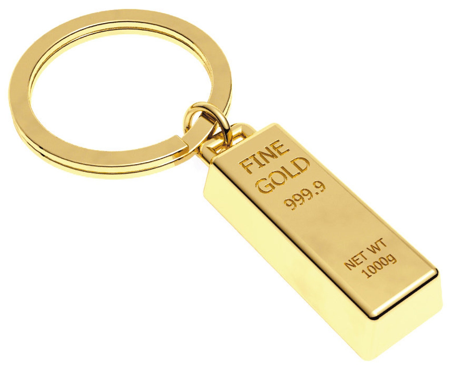 Metalmorphose 3D Gold Bar Keychain - Etsy