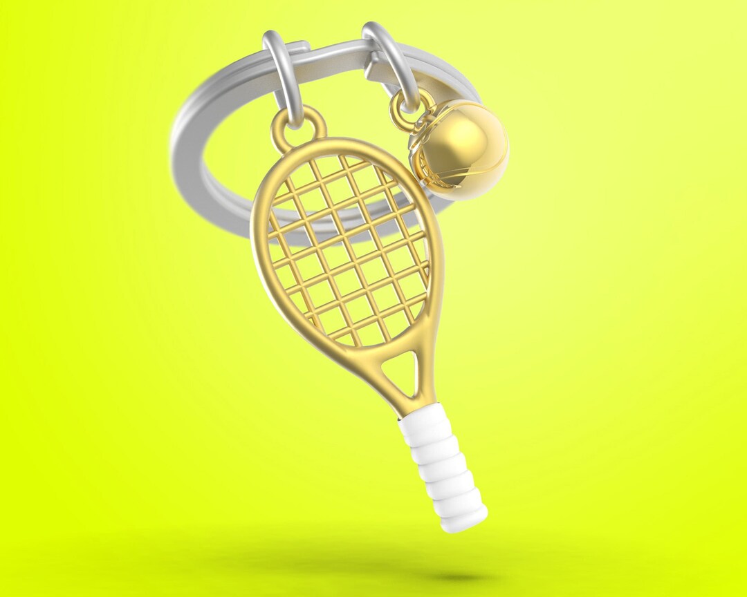Metalmorphose 3D TENNIS RACKET KEYRING - Etsy