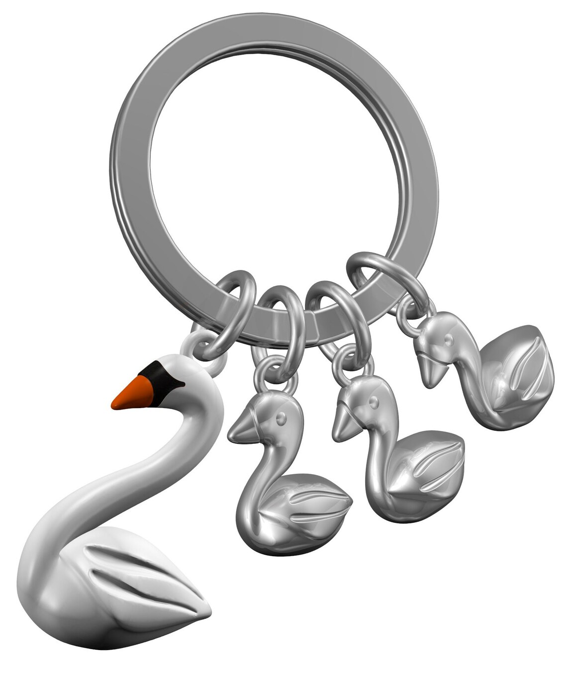 Metalmorphose 3D SWAN FAMILY KEYCHAIN - Etsy