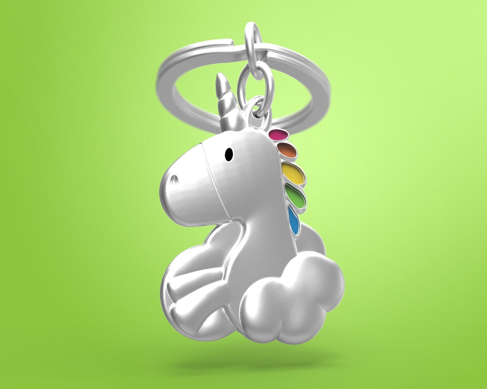 Metalmorphose 3D UNICORN KEYCHAIN (MATTE) - Etsy