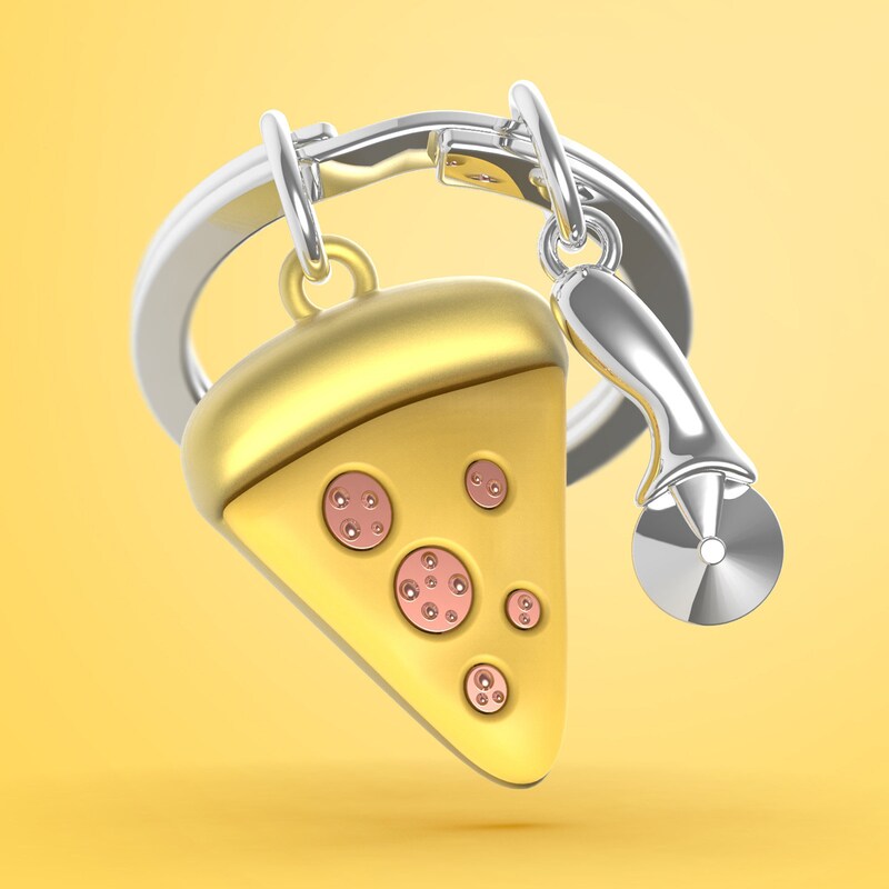 Pizza Keychain - Etsy