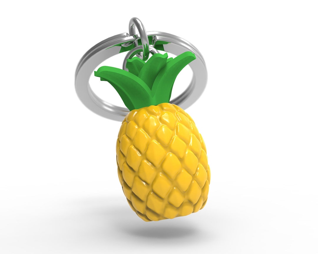 Metalmorphose 3D Pineapple Keychain - Etsy
