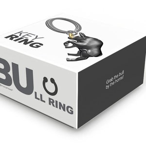 Metalmorphose 3D Bull Ring Keychain - Etsy