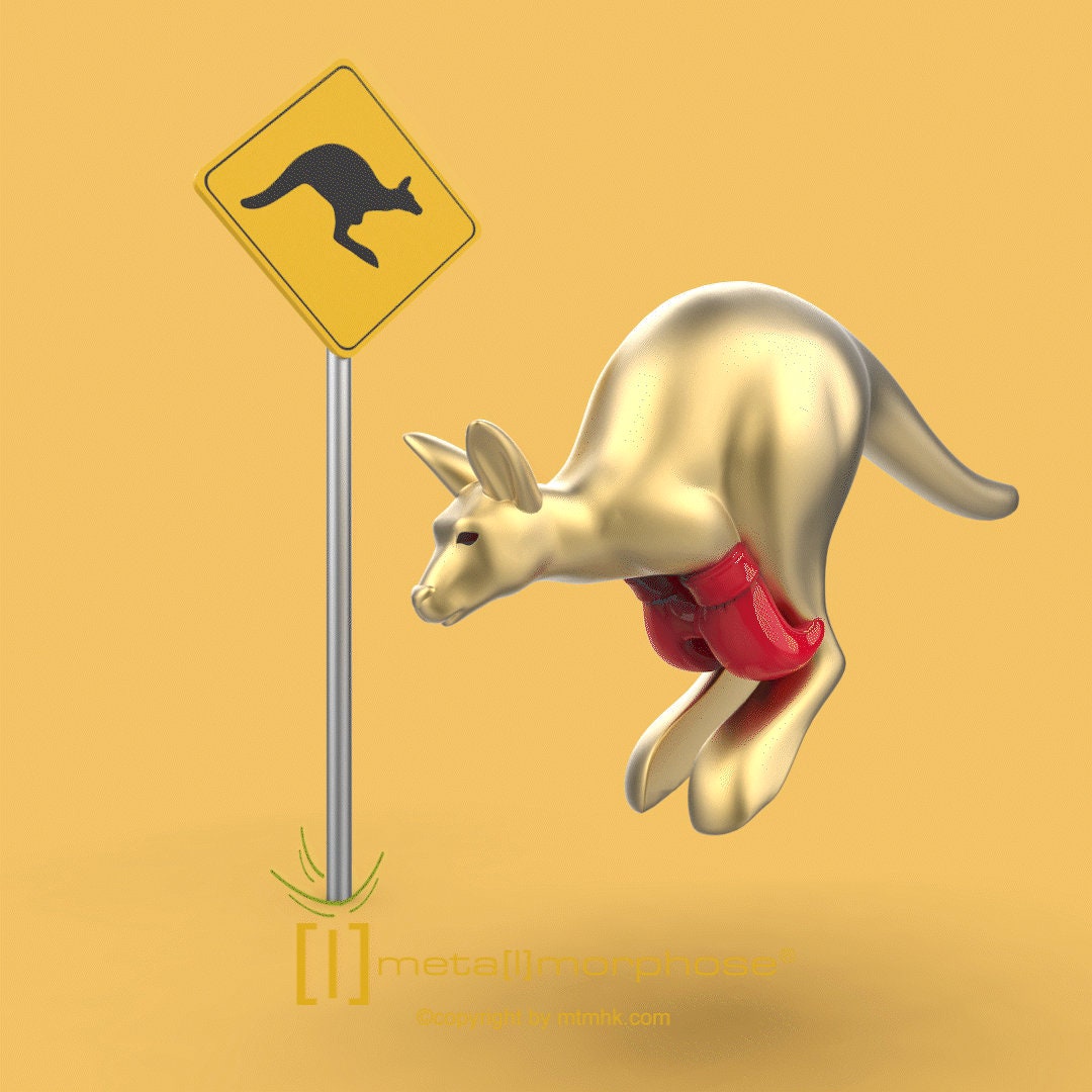 Metalmorphose 3D KANGAROO KEYRING - Etsy
