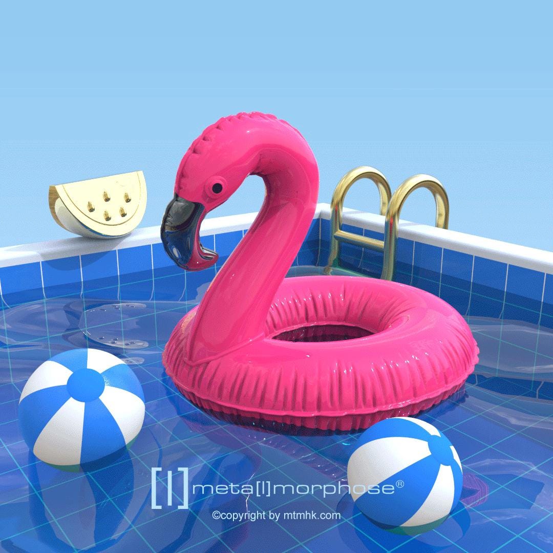 Metalmorphose 3D FLAMINGO FLOAT KEYRING - Etsy