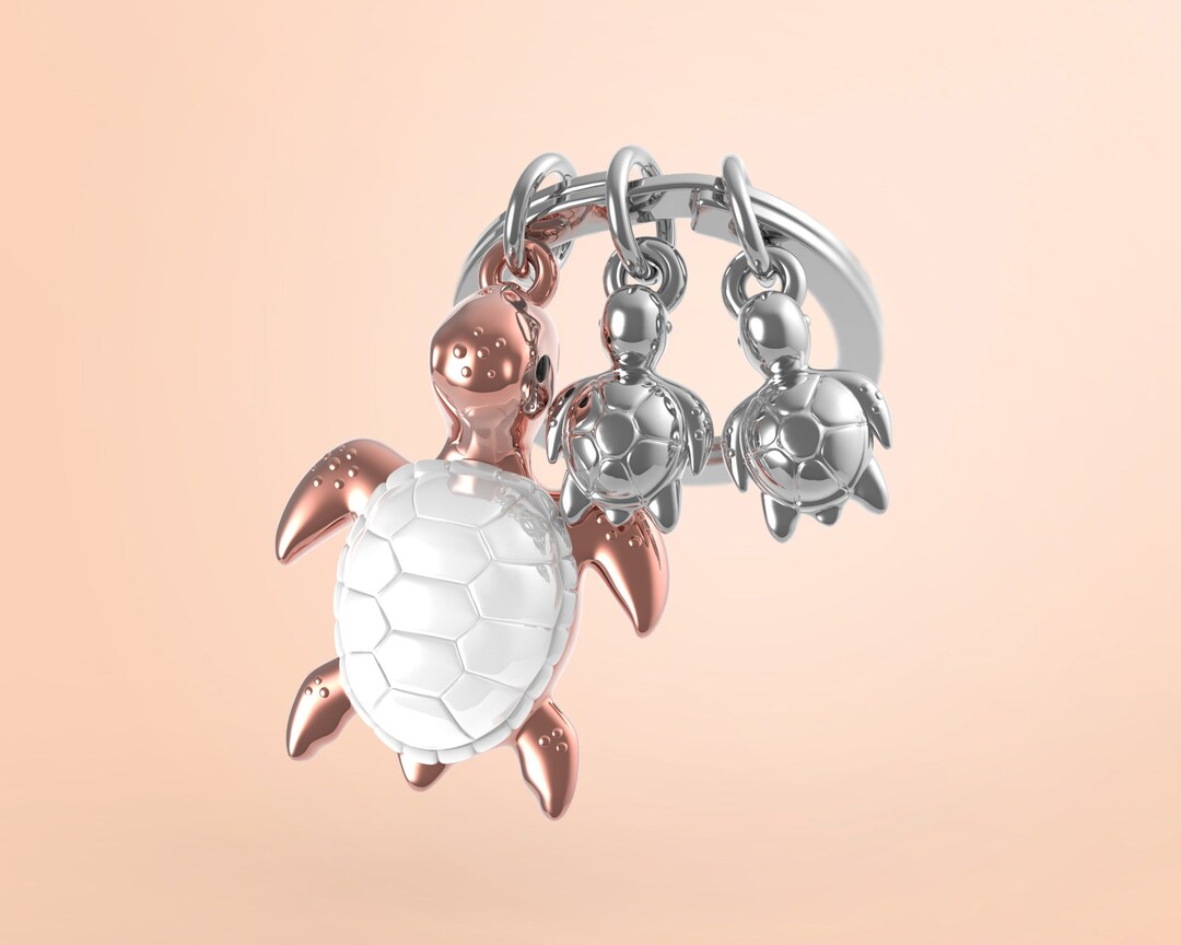 Metalmorphose 3D Sea Turtle Keychain - Etsy