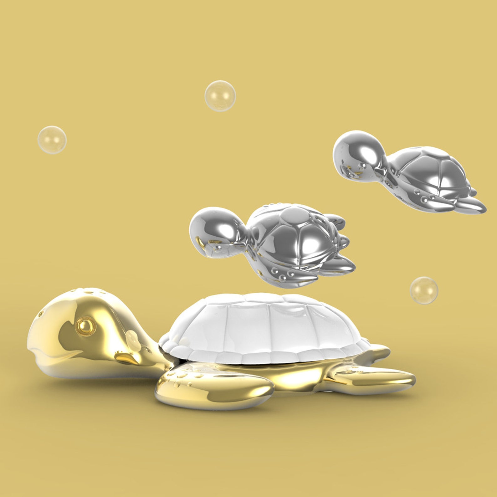 Metalmorphose 3D Sea Turtle Keychain - Etsy