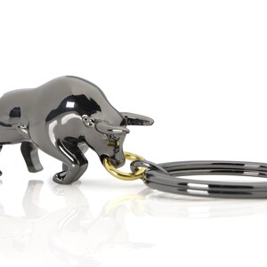 Metalmorphose 3D BULL RING KEYCHAIN - Etsy