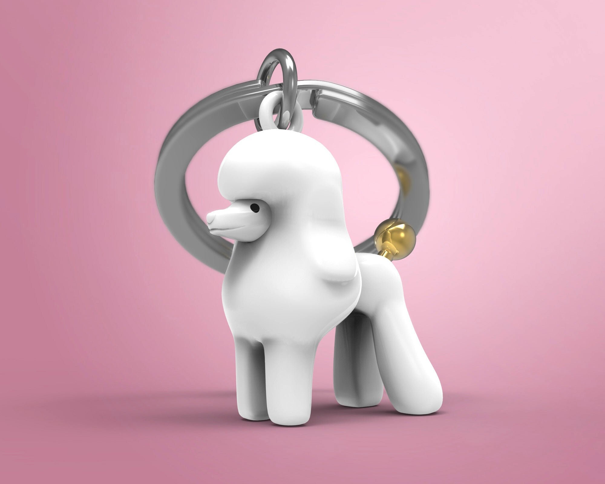 Metalmorphose 3D POODLE KEYCHAIN - Etsy
