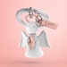 Metalmorphose 3D Love Angel Keychain - Etsy