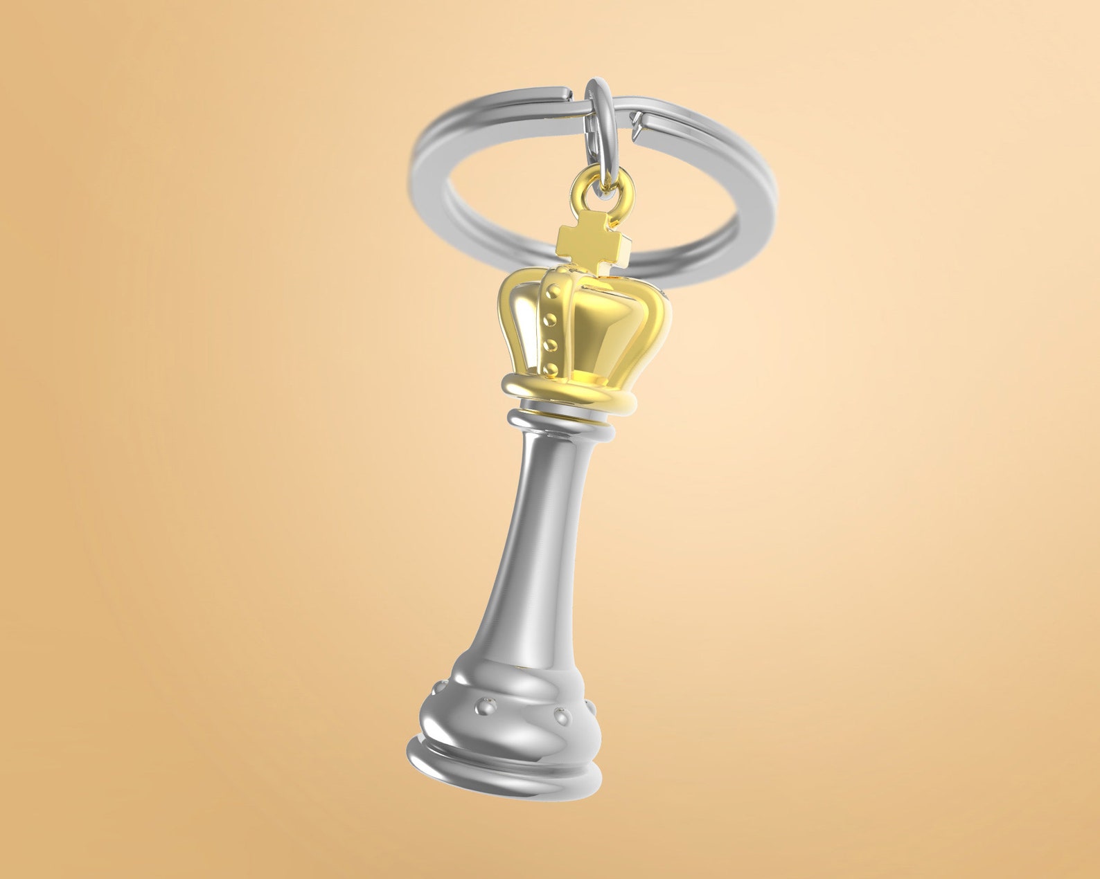 Metalmorphose 3D My King Keychain | Etsy