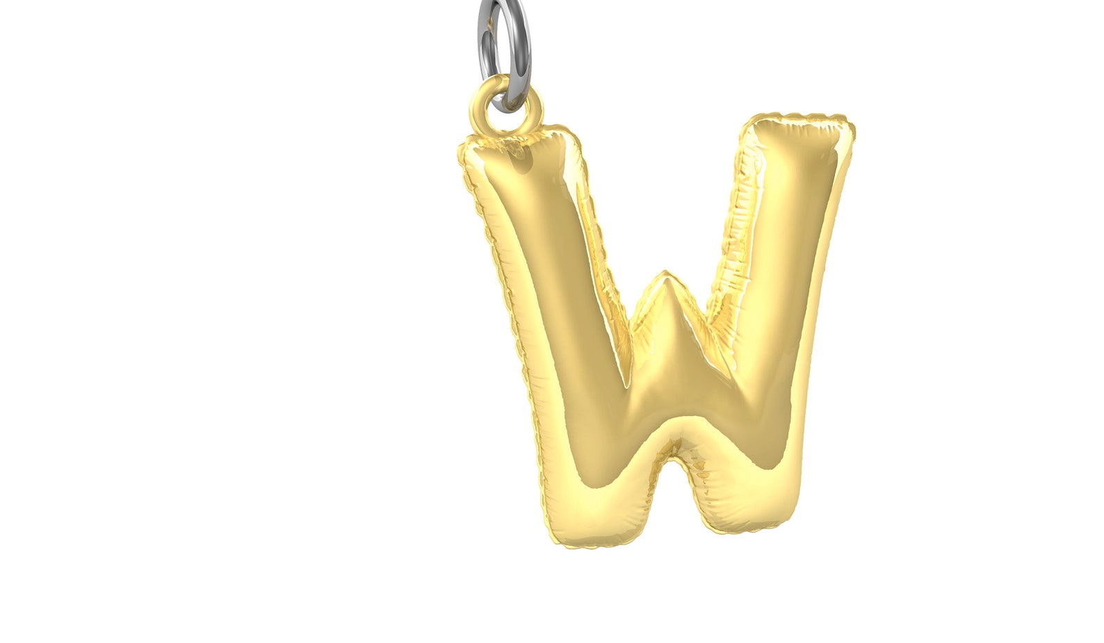 Metalmorphose 3D Party Balloon Initial W Keychain | Etsy