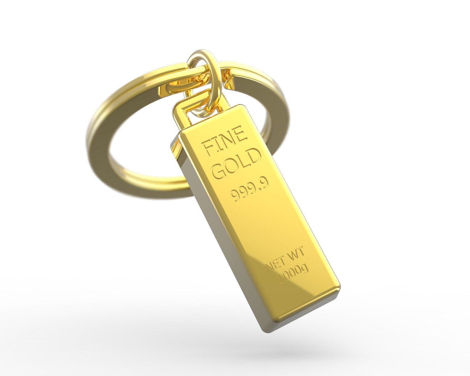 Metalmorphose 3D Gold Bar Keychain - Etsy