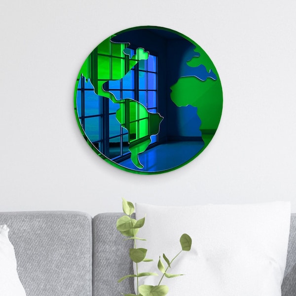 Acrylic World Map - Etsy