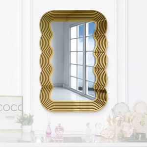 Pop Wave Mirror Wall Art, Modern Wall Mirror, Cool Mirror, Different ...