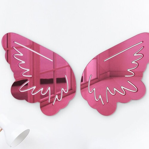 Angel Wings 3D Wall Art Fun Mirror Finish Acrylic Angel - Etsy