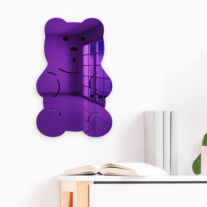 Acrylic Gummy Bear Wall Art Mirror, Baby Candy Theme Room Decor ...