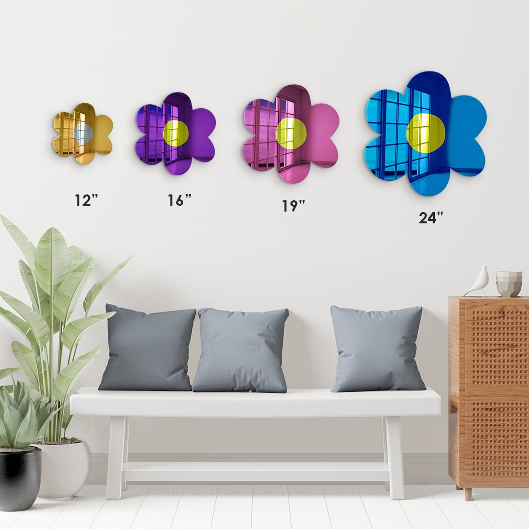 Flower Bundle Wall Art Mirror, Baby Girl Nursery Room Decor, Flowers ...