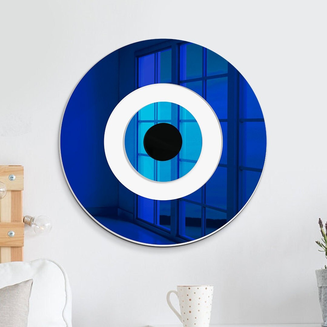 Mirror Minimalist Evil Eye Reflective Wall Art Evil Eye Home - Etsy