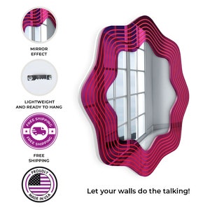 Pop Star Mirror Wall Art, Modern Wall Mirror, Cool Mirror, Different ...