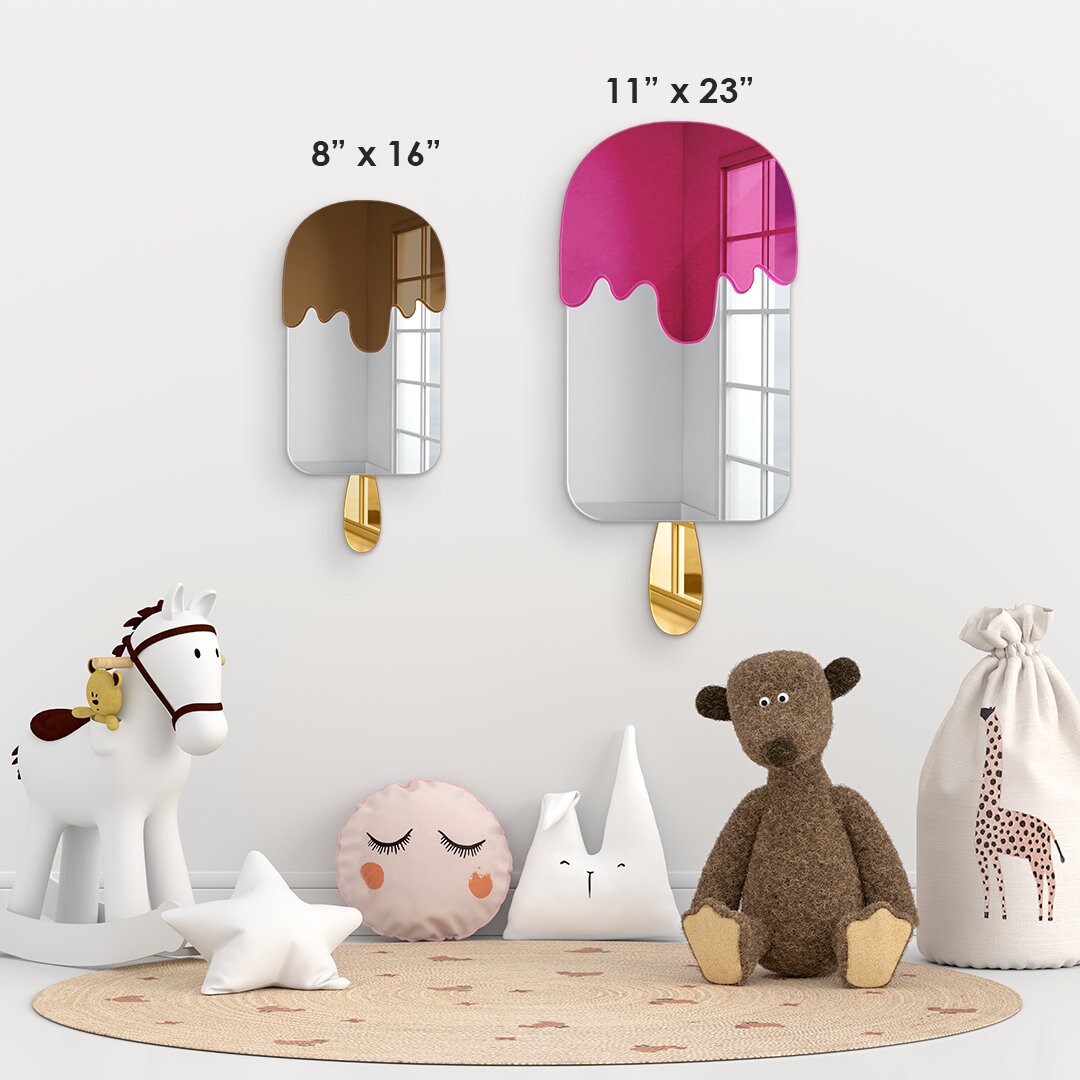 3D Acrylic Ice Cream Wall Art Mirror Baby Girl Ice Cream | Etsy