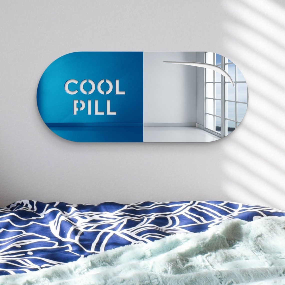 Chill Pill Wall Art Decor Cool Pill Wall Art Happy Pill Room | Etsy
