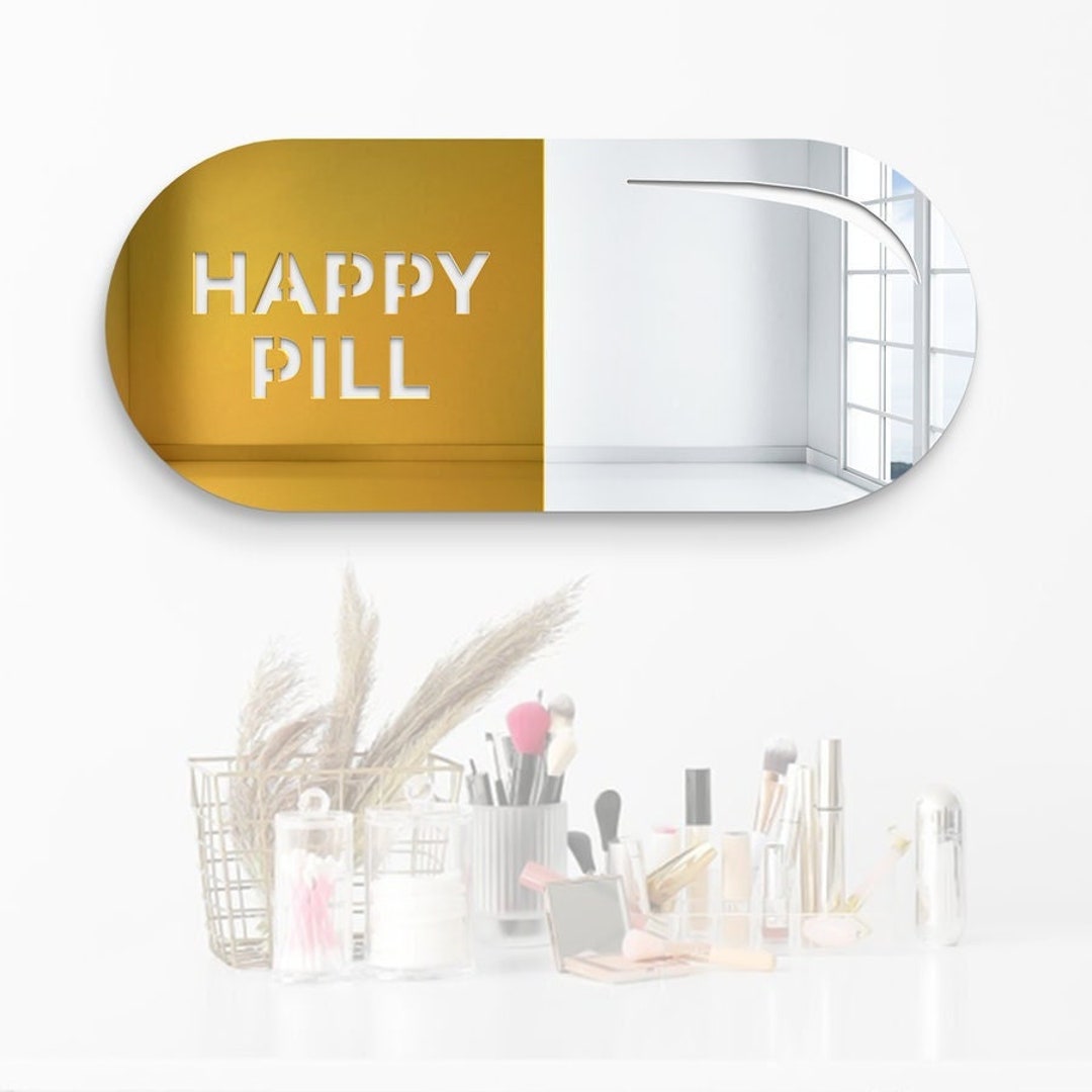 Happy Pill Wall Art Decor, Chill Pill Wall Art, Cool Pill Room Wall ...