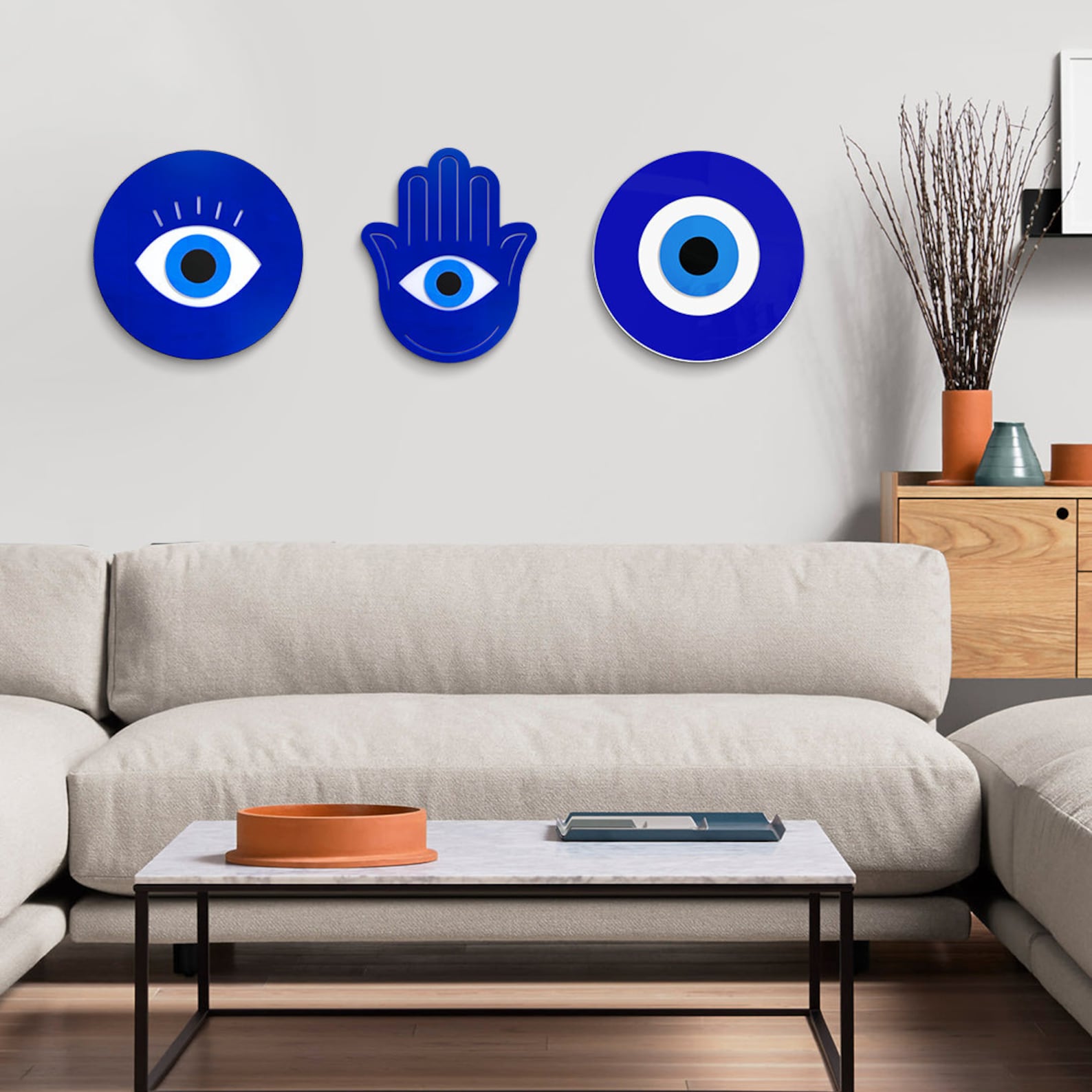 Minimalist Evil Eye Wall Art Evil Eye Home Decor Evil Eye | Etsy