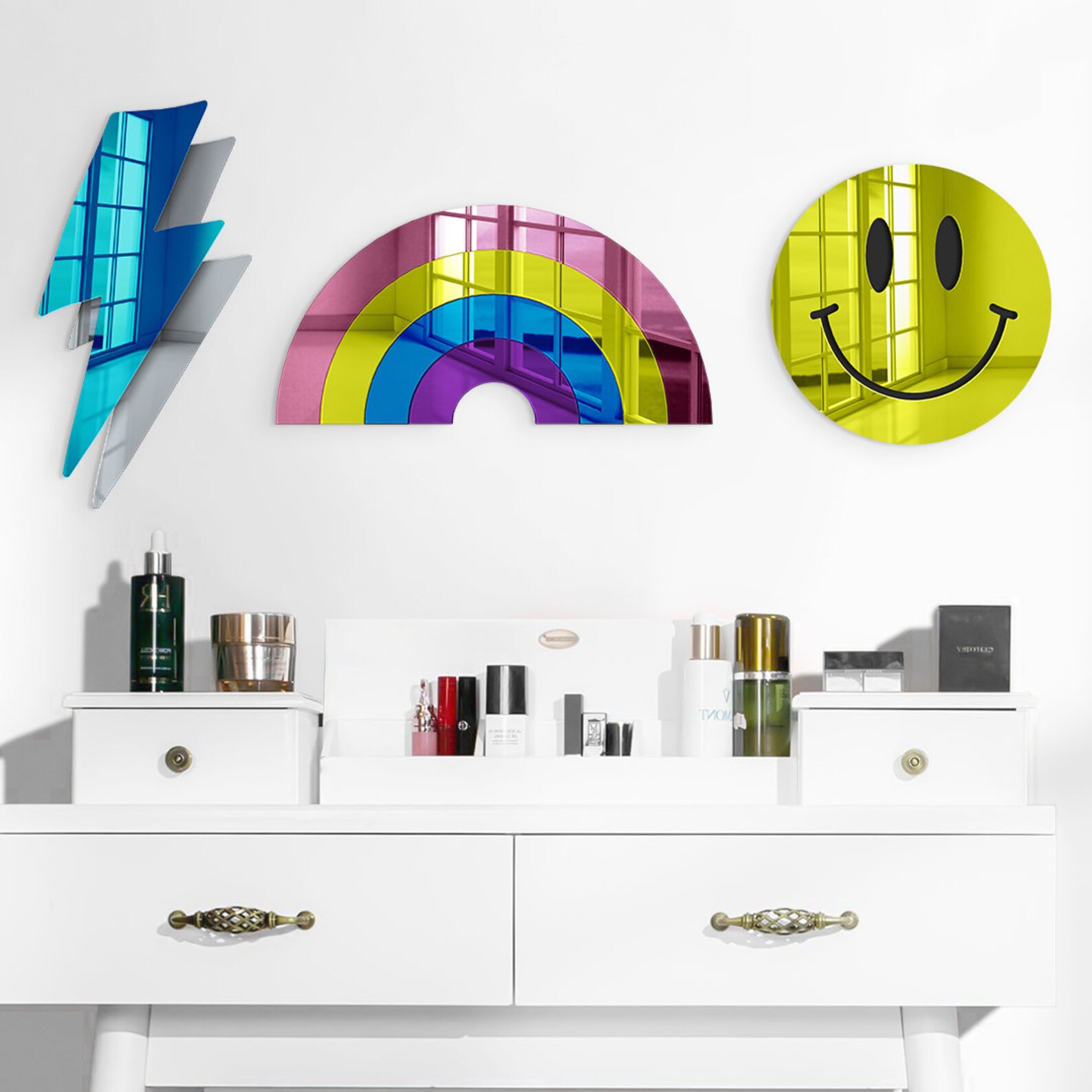 Lightning Bolt Acrylic Kids Wall Art Mirror Thunder Bolt | Etsy