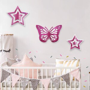 Set of 2 Acrylic Mirror Stars Wall Art, Fun Mirror Decor, Star Wall ...
