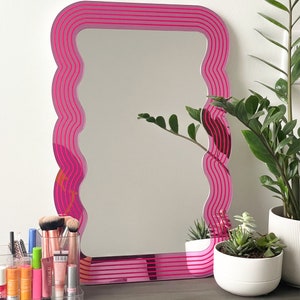 Pop Wave Mirror Wall Art, Modern Wall Mirror, Cool Mirror, Different ...