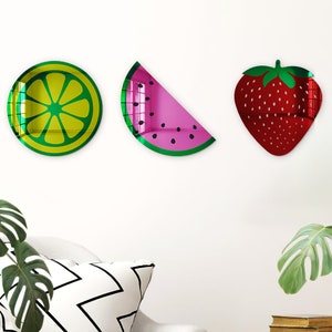 3D Acrylic Watermelon Wall Art Mirror, Watermelon Wall Room Decor, Watermelon Wall Decor ...