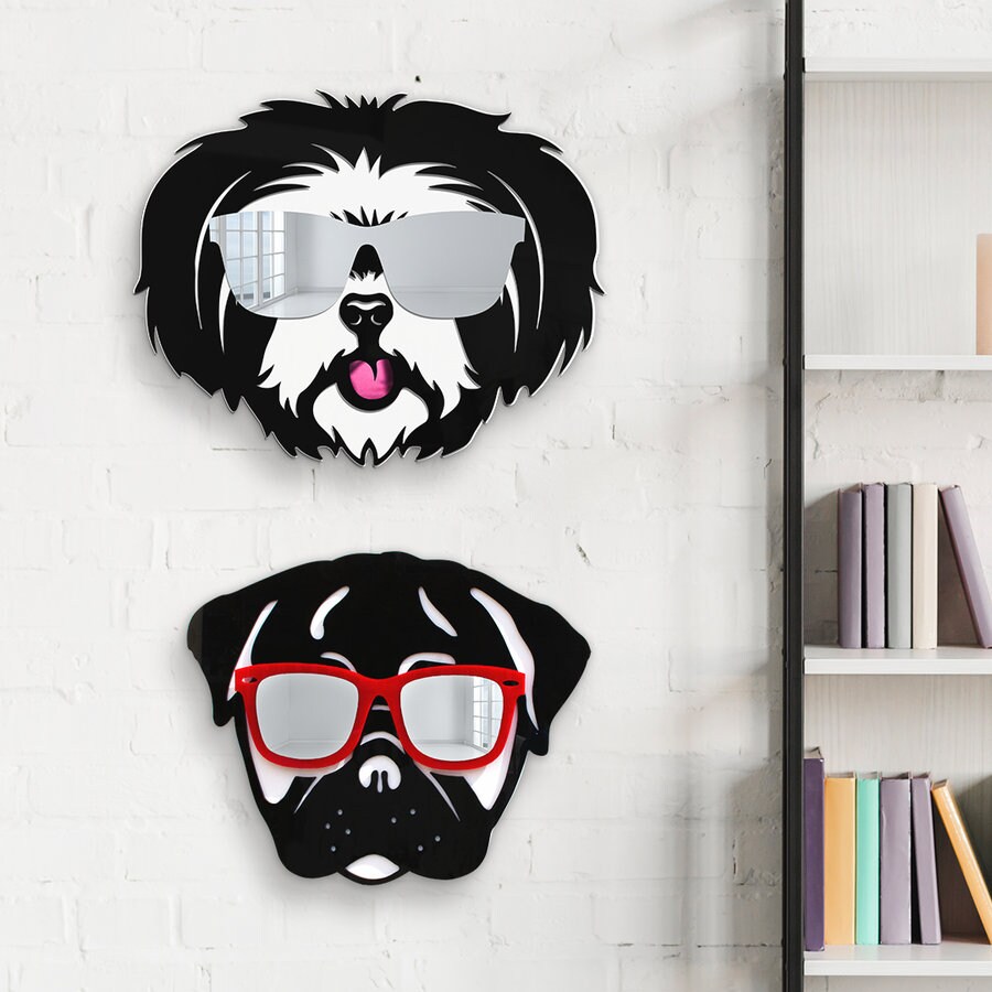 Cool Shih Tzu Mirror Wall Art, Dog Wall Art, Cool Dog Mirror, Dog Wall ...